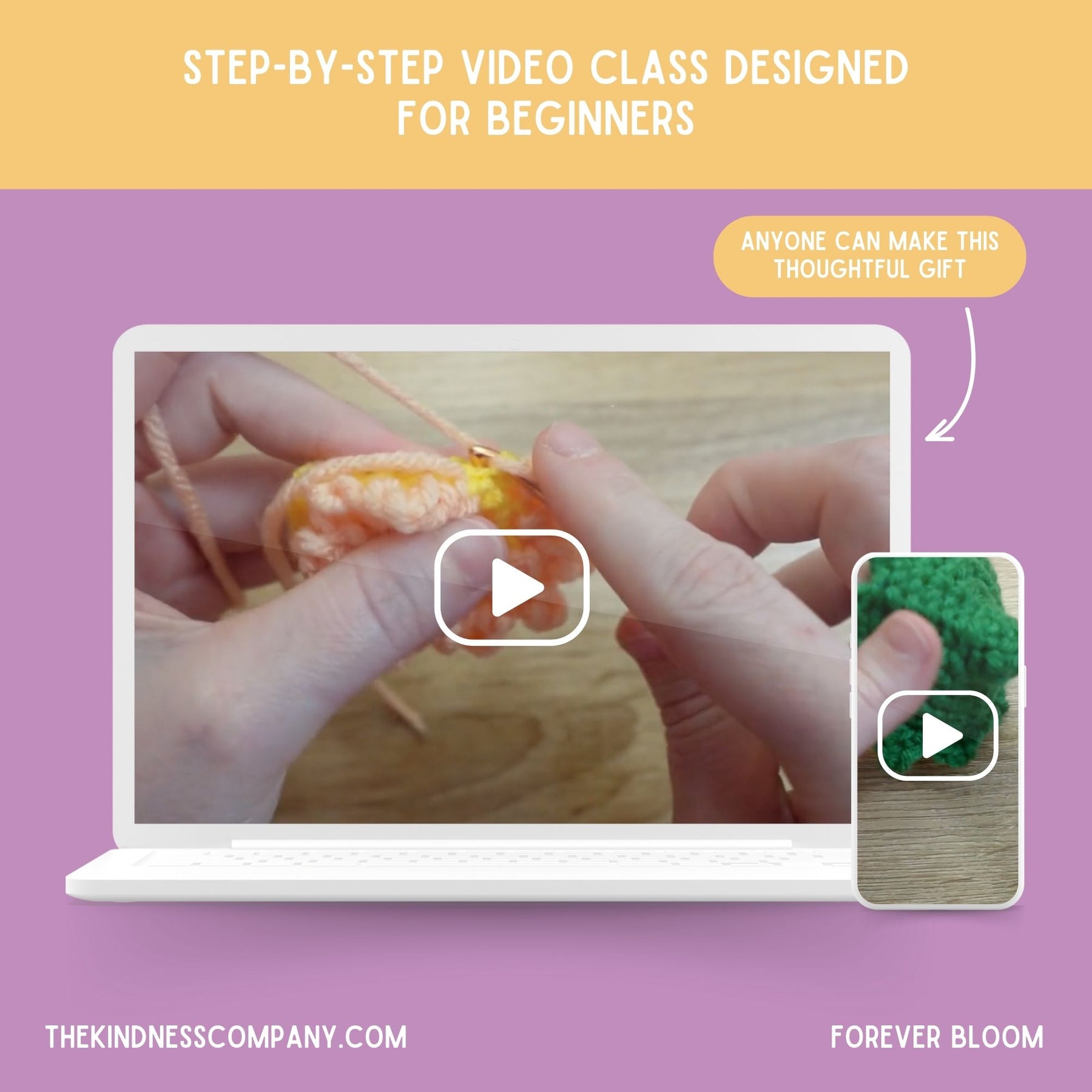 Flower Crochet Pattern & Matching Card: "Mother's Day" – The Kindness ...