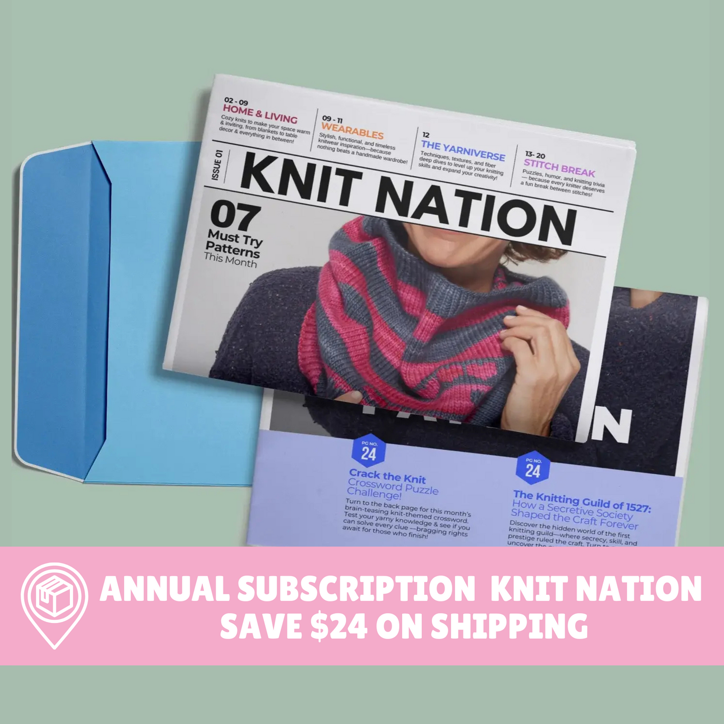 Knit Nation 1-Issue-a-month Subscription – The Kindness Company