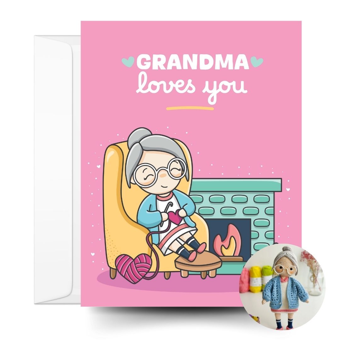 Grandma Ange Crochet Pattern & Matching Card: "Grandma Loves You" – The ...